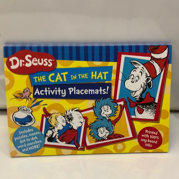 Toys | Dr Seuss The Cat In The Hat Activity Placemats Puzzles Mazes ...
